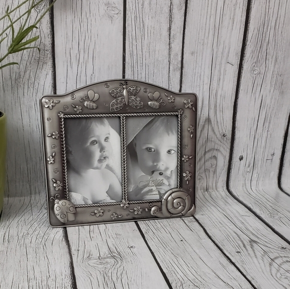 Fetco | Accents | Fetco Double Pewter Metal Picture Frame | Poshmark